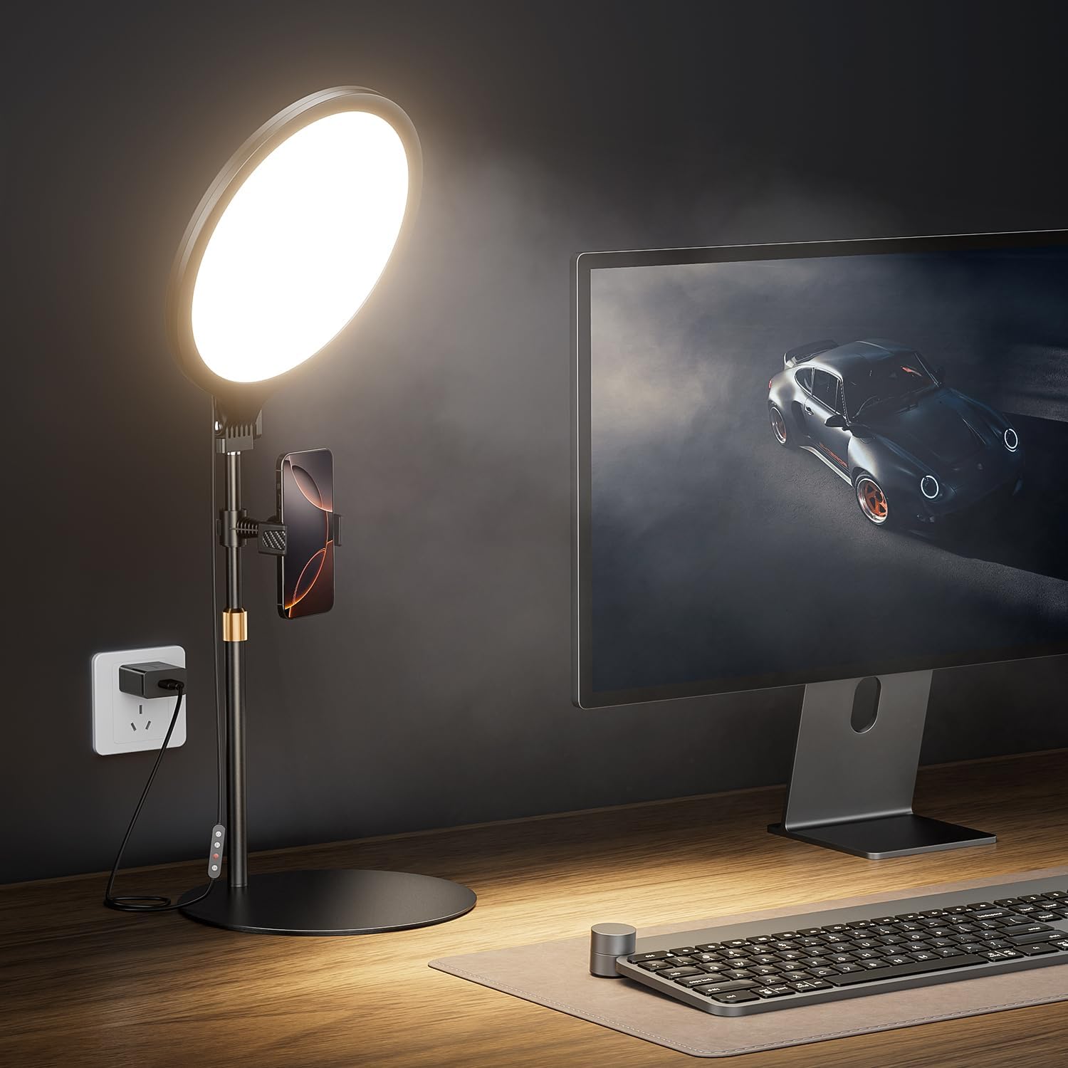 Kaiess 10.5" Ring Light with Stand and Phone Holder, Ring Light for ...