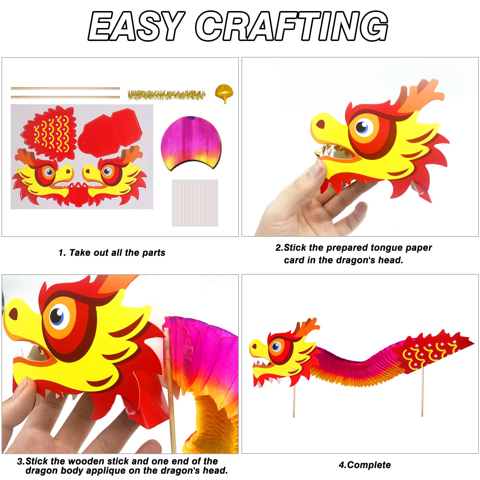 How To Make A 3d Origami Chinese Dragon Happy Lunar New Year! — The
