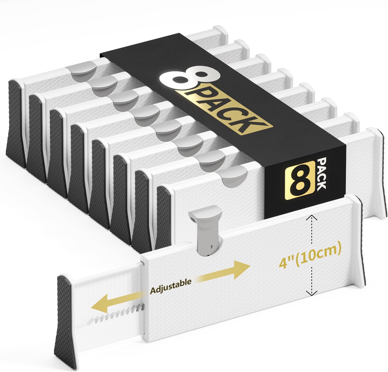 Amazon.com: Lifewit 8 Pack Drawer Dividers 4" High,11-17" Adjustable ...