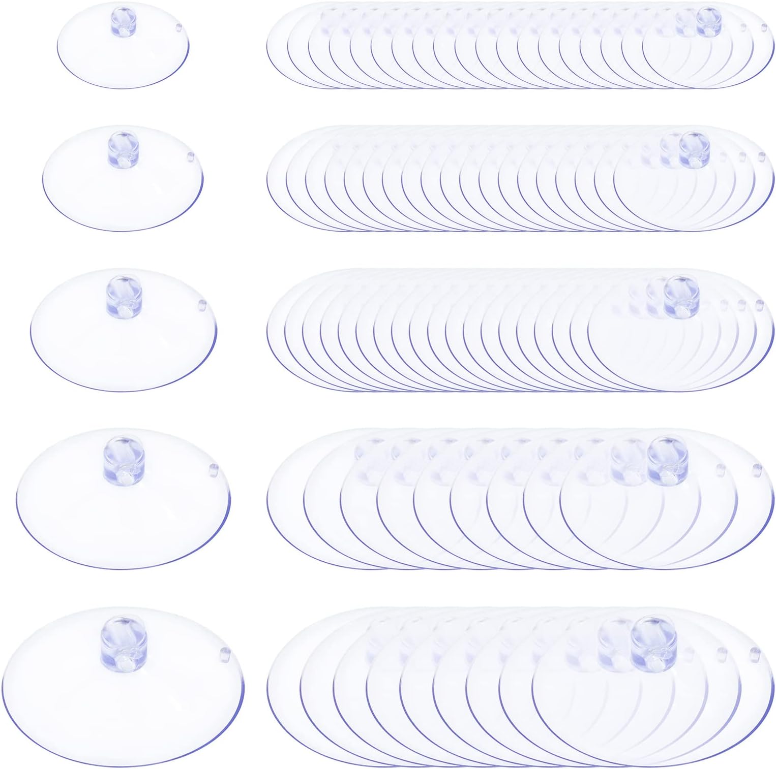Amazon.com: Glarks 80Pcs 25mm 30mm 35mm 40mm 45mm Suction Cups Set, 5 ...