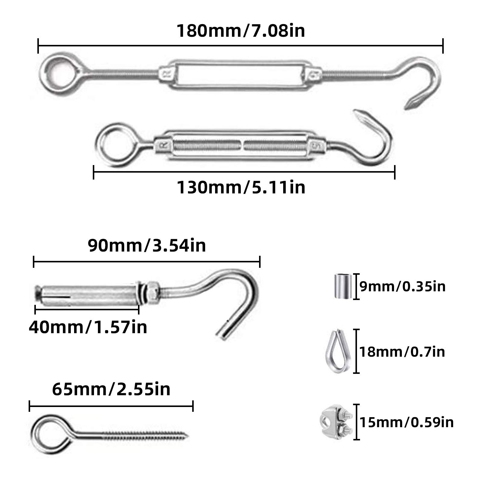 Buy KINDPMA 21Pcs Cable Railing Kits Garden Wire Rope Kit Wire Fence buy-kindpma-21pcs-cable-railing-kits-garden-wire-rope-kit-wire-fence
