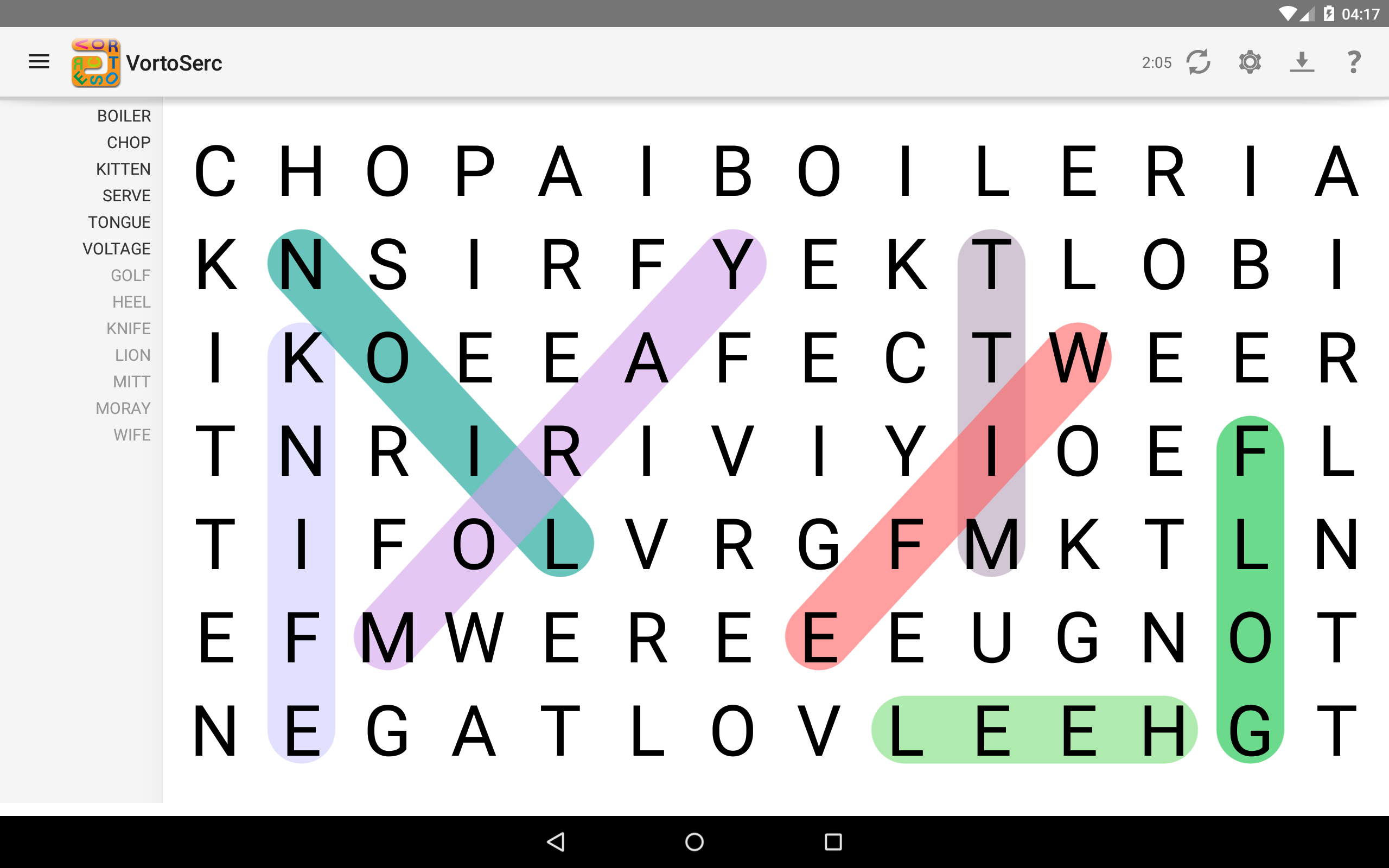 Vortoserc Word Search Puzzle - App on Amazon Appstore