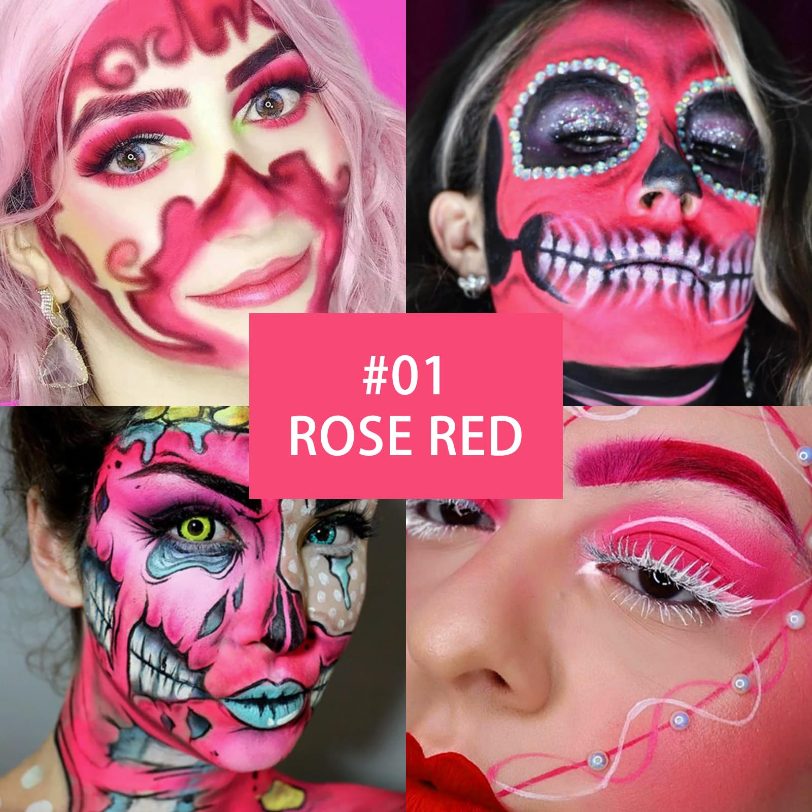 Snapklik.com : KYDA Rose Red & Hot Pink Body Paint For Sports