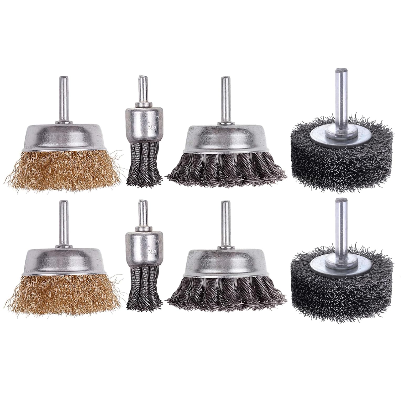 Snapklik.com : 8 Pcs Wire Wheels Brush, 3 Inch Knotted And Plated ...