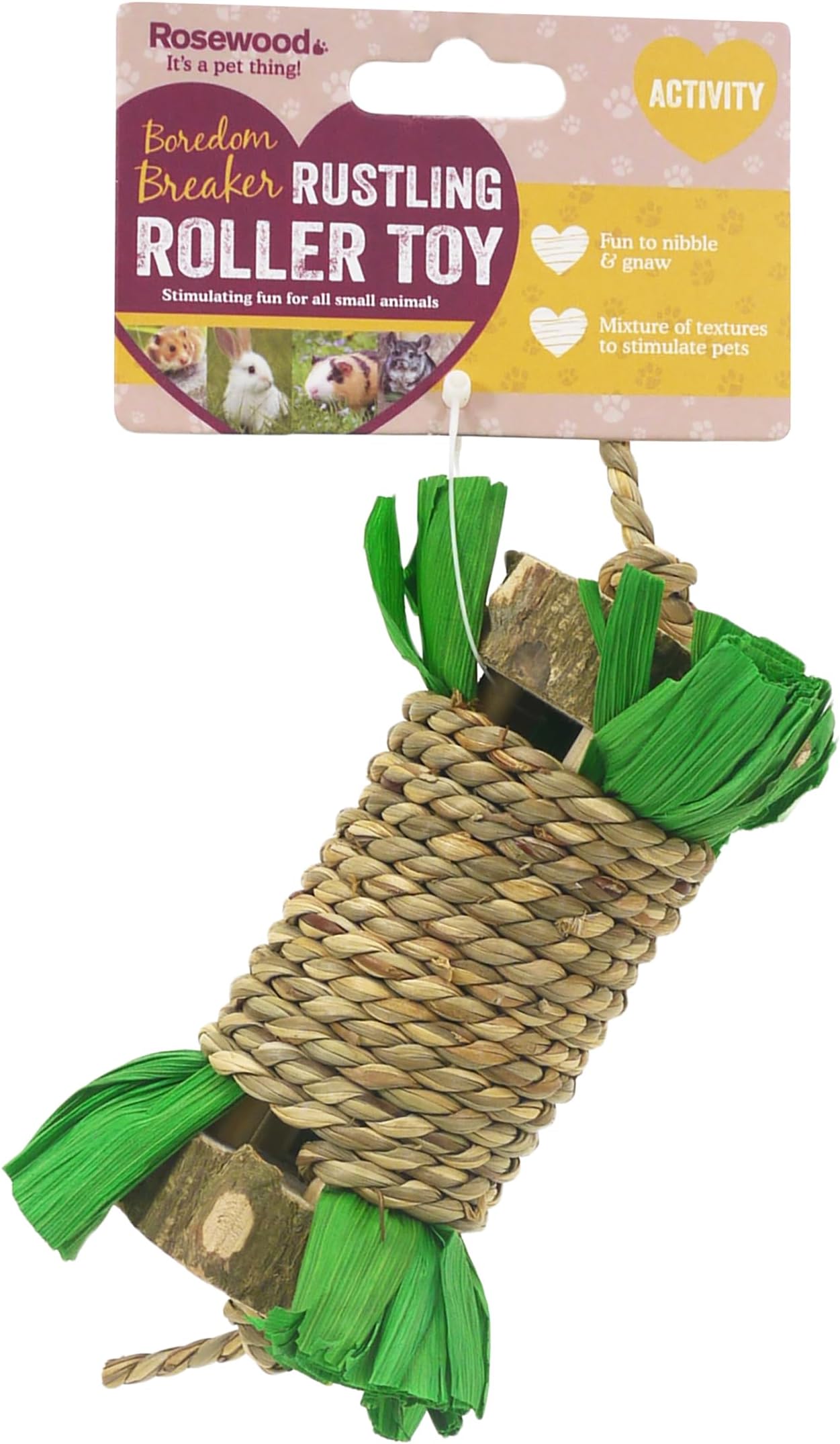 Rosewood Boredom Breaker Corn Rattle Rollers, Small Animal Activity Toy ...