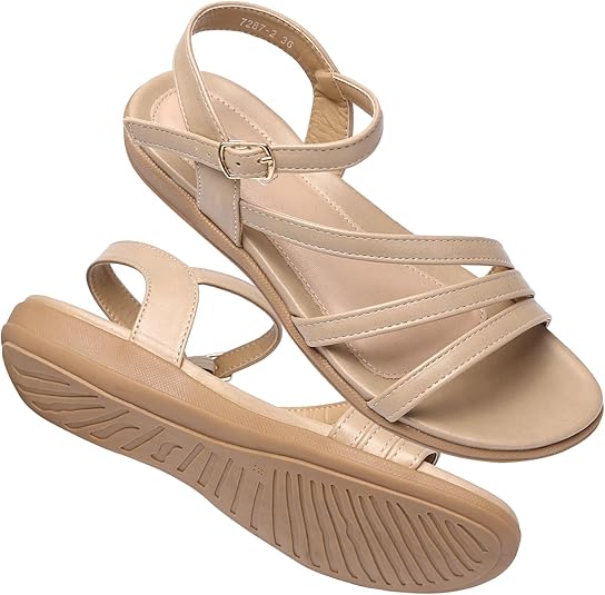 Amazon.com | SERASTAR Flat Sandals for Women Dressy - Comfortable ...