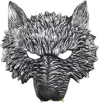 USHXVG Wolf Mask - Animal Costume Accessory for Masquerade, Carnival ...