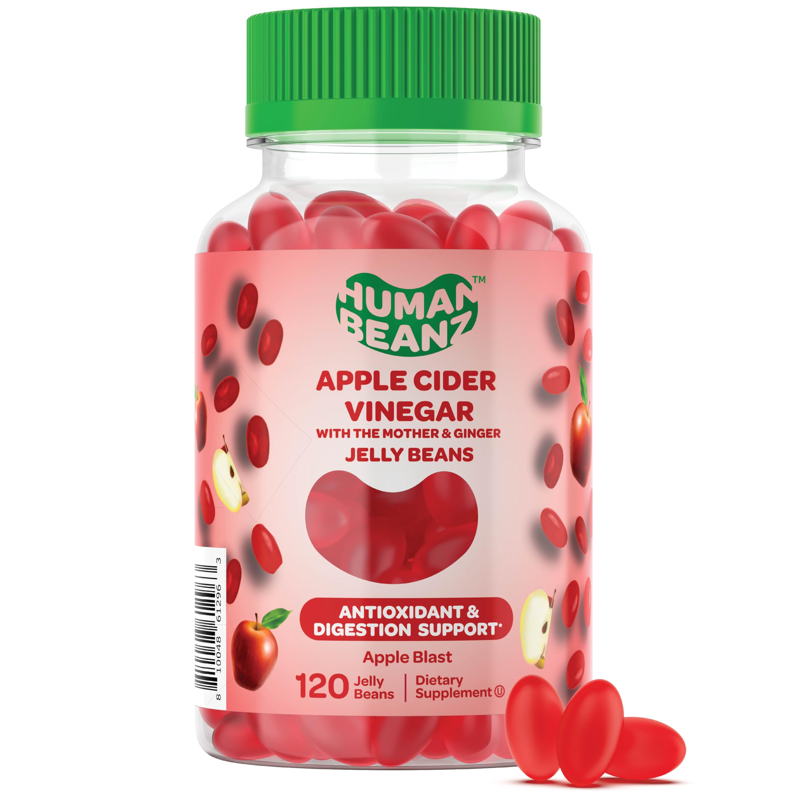 Amazon.com: Human Beanz Apple Cider Vinegar Jelly Bean Gummies with The ...