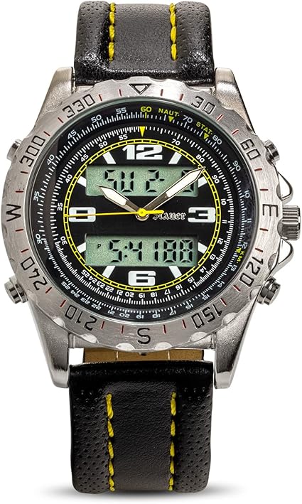 Amazon.com: Stauer Centurion Hybrid Watch for Men – Dual Analog ...