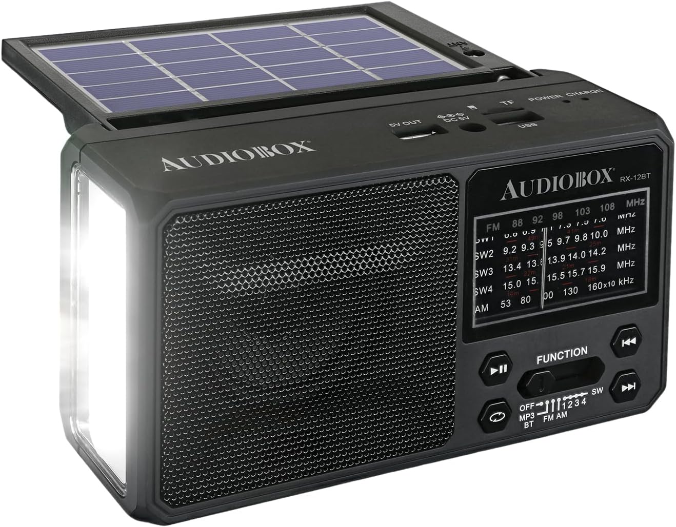 Amazon.com: Audiobox RX-12BT Multiband Solar Emergency Radio : Electronics