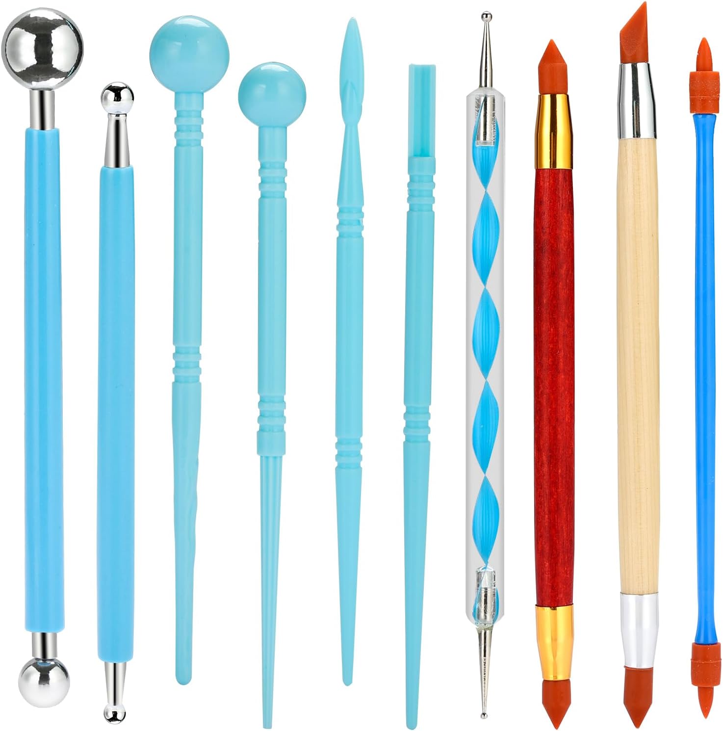 Amazon.com: Polymer Clay Tools, Modeling Dotting Tools, Silicone Clay ...