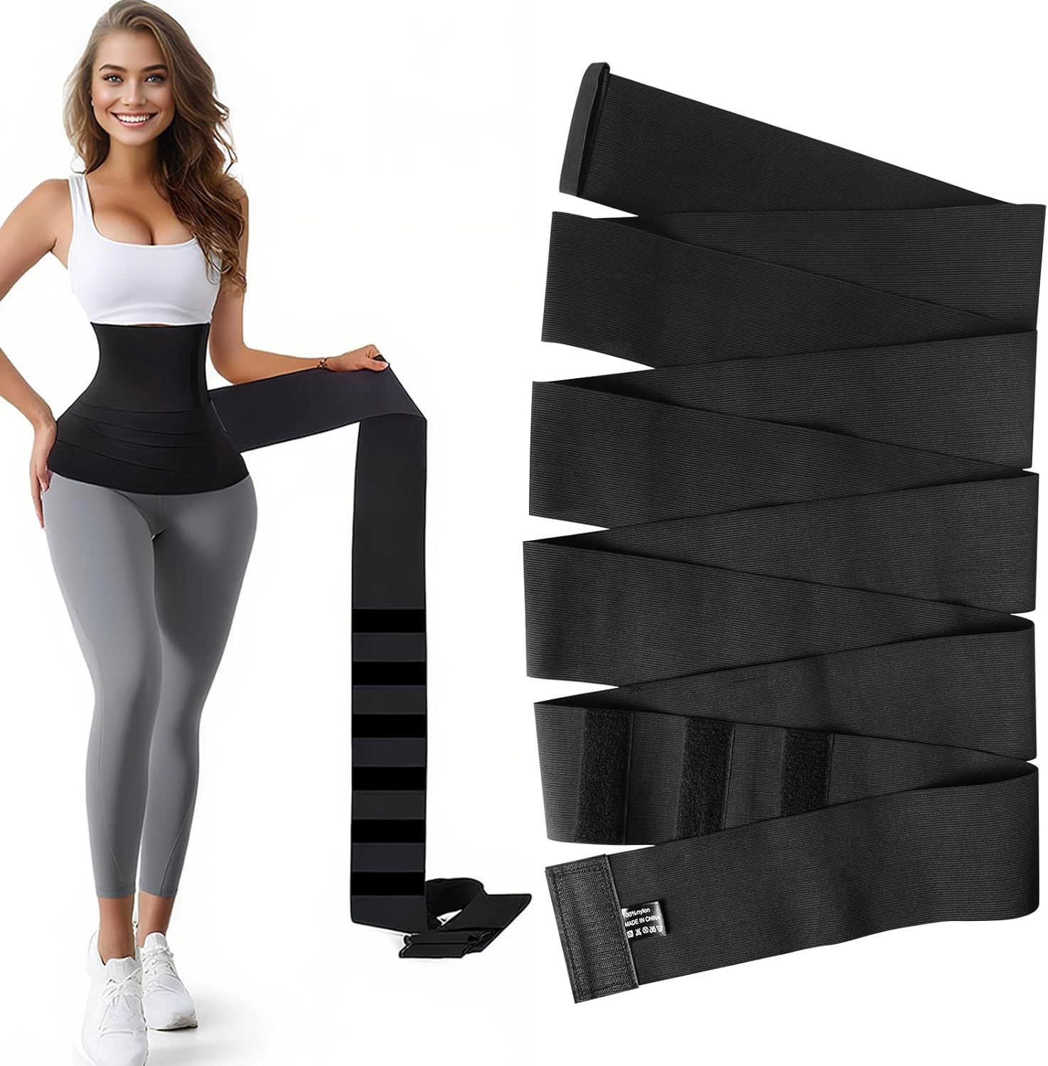 GAYISIC Waist Trainers For Women Belly Fat, Bandage Wrap Waist Trainer ...
