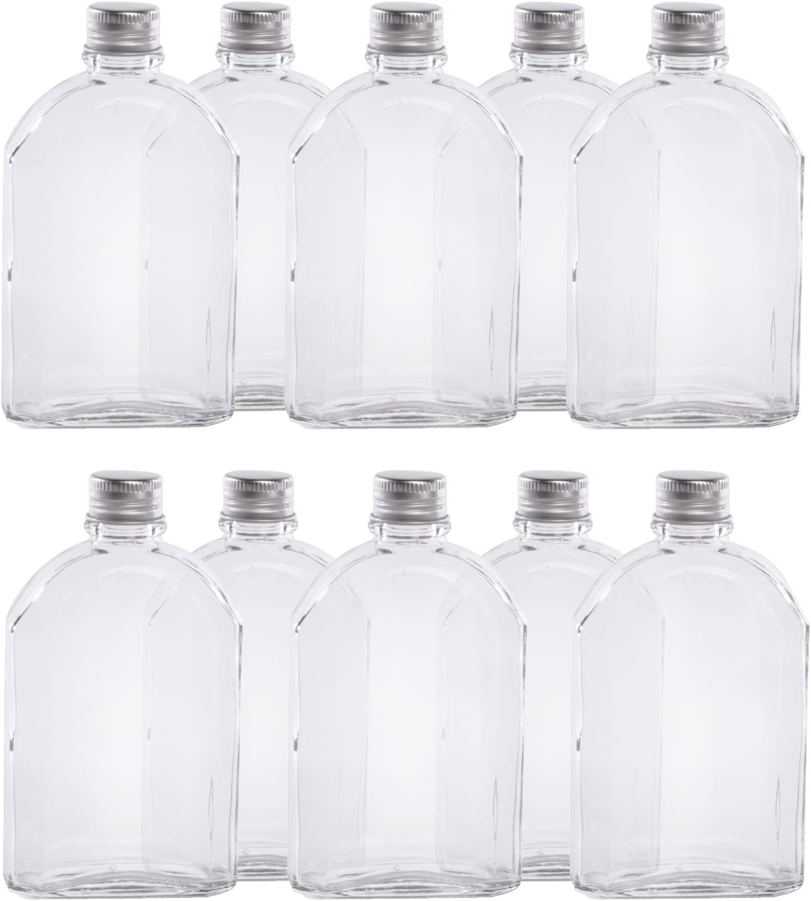 Glass Flask Bottles 200ml - Pack of 10 | Bottles for Sloe Gin, Vodka ...
