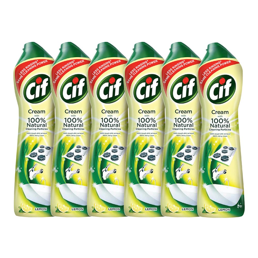 Cif Lemon Cream Multipurpose Surface Cleaner with 100% Natural ...