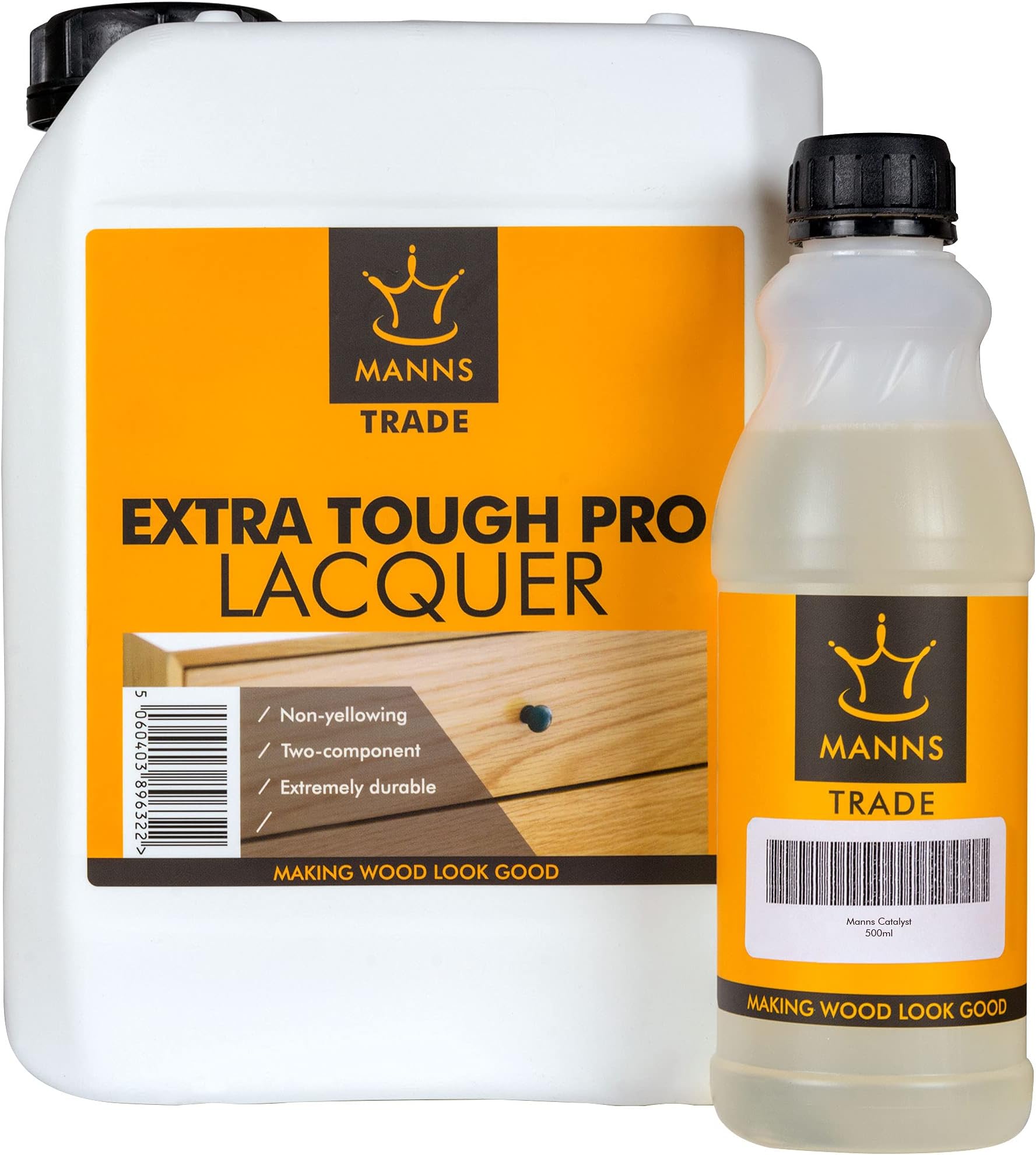 Manns Trade Extra Tough Pro Lacquer 1L - Satin - Extremely Durable, Two ...