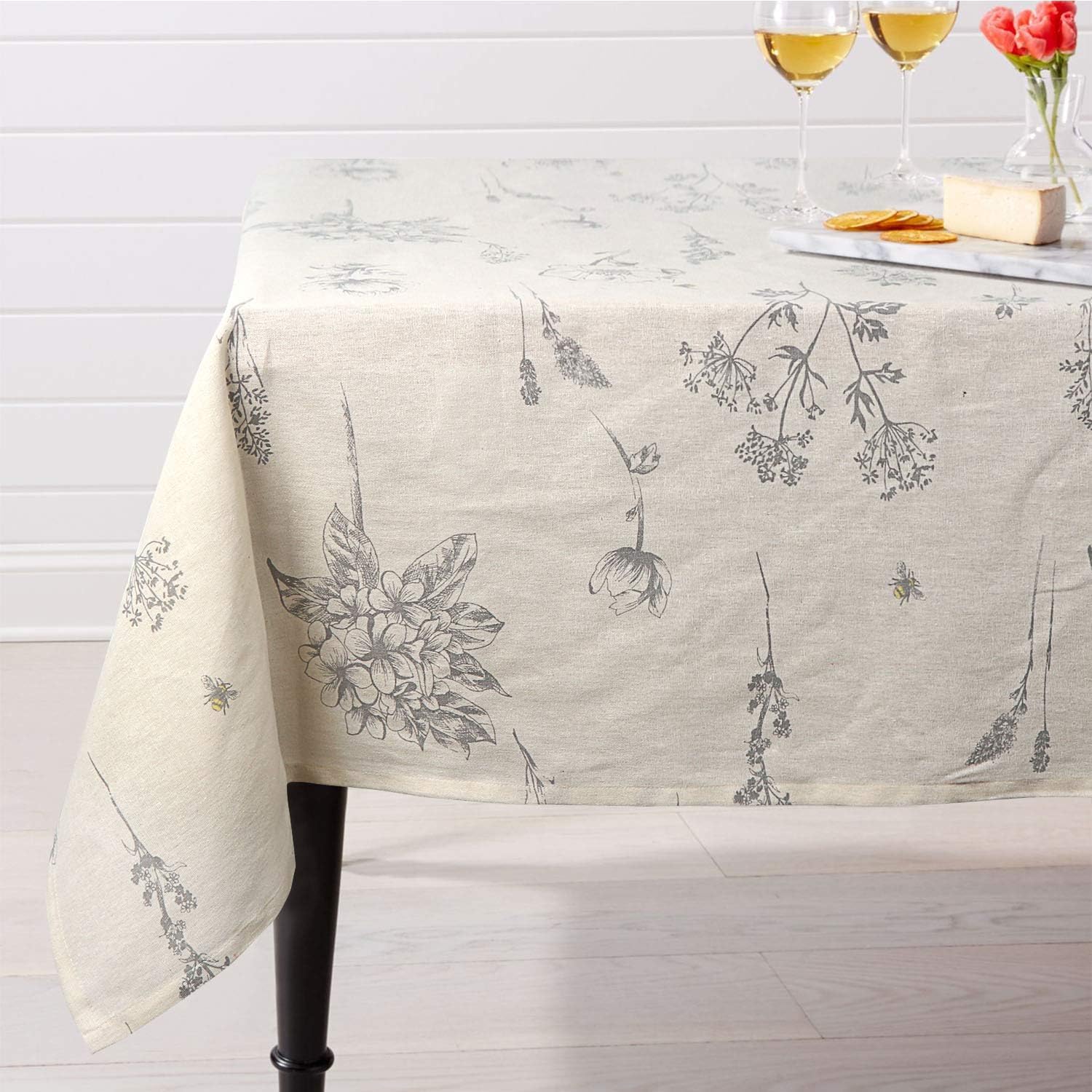 Amazon.com: ColorBird Fern Print Cotton Linen Tablecloth Rustic Garden ...