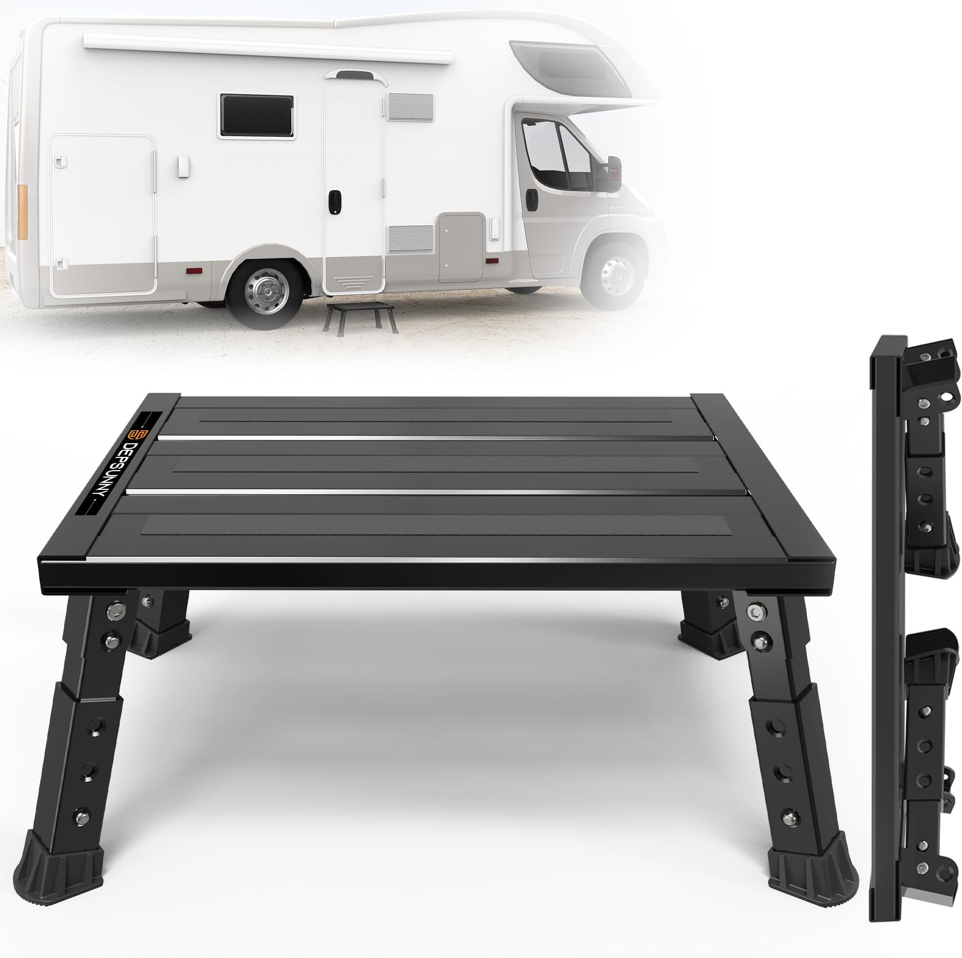Amazon.com: Portable RV Steps Platform Foldable Anti-Slip Rubber Feet ...