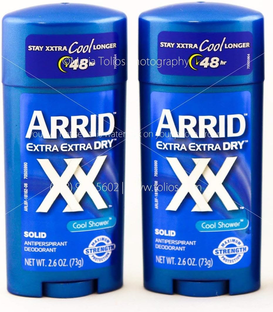 Amazon.com : Arrid Deodorant 2.6 Ounce Solid Xx Cool Shower (76ml) (2 ...