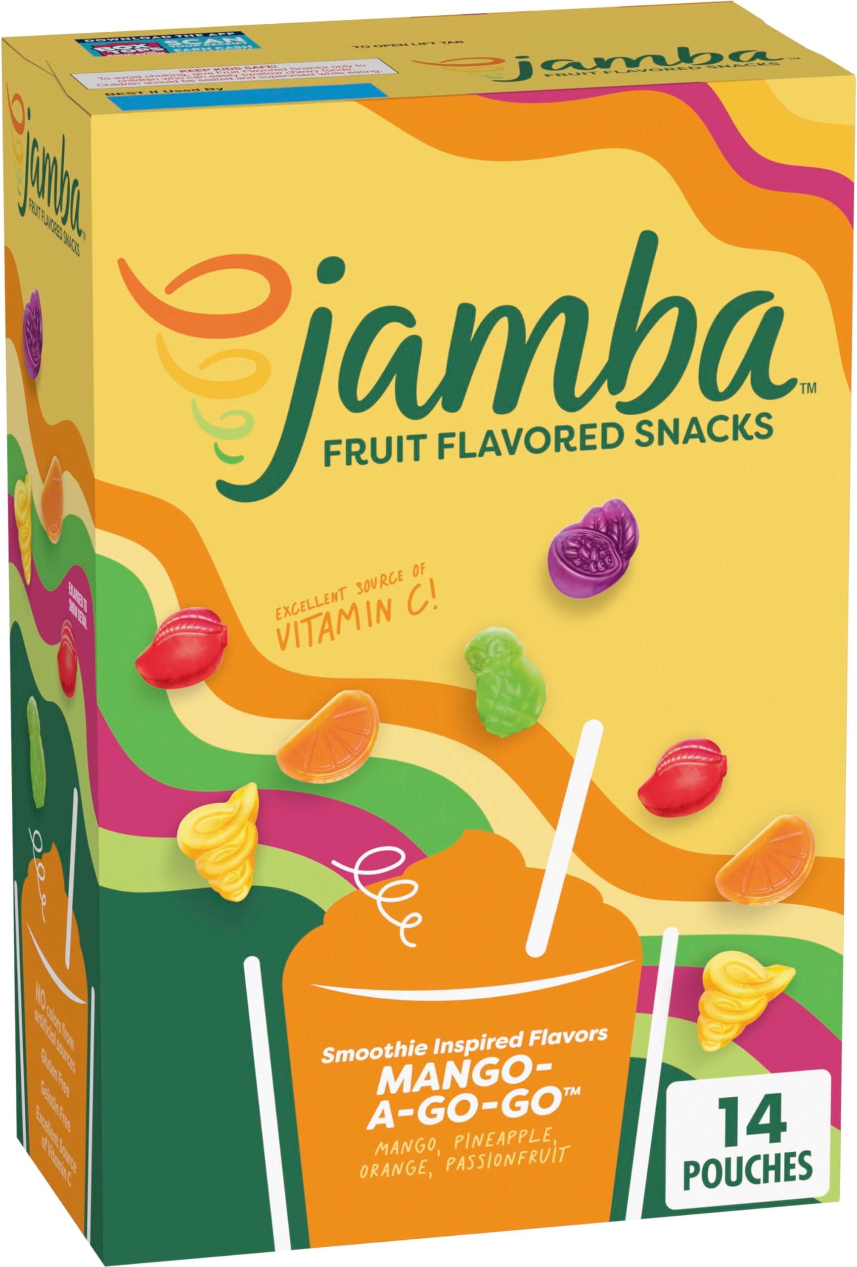 Amazon.com: Jamba Fruit Flavored Snacks, Mango-A-Go-Go, Smoothie ...