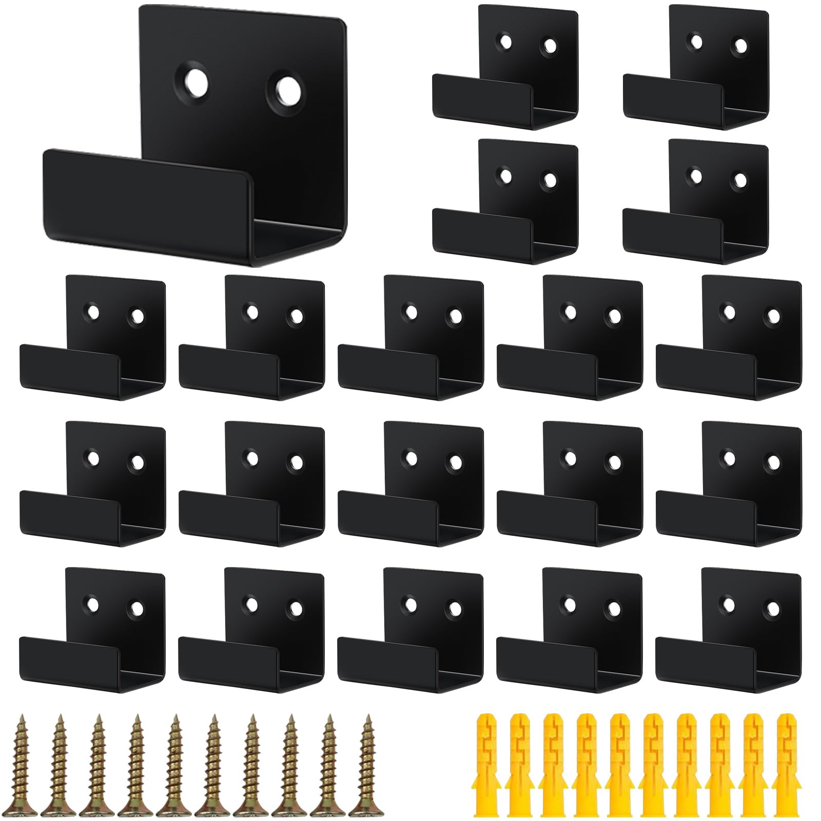 20Pcs Tile Display Wall Hangers, Tile Hanger Bracket, Black Tile Wall ...
