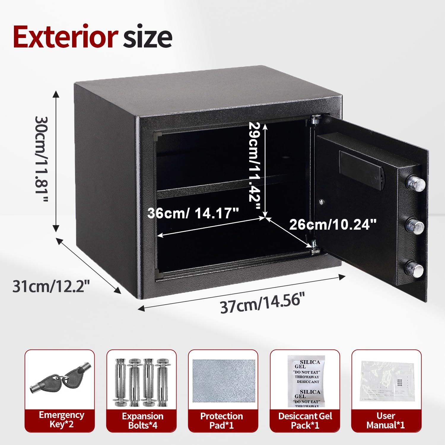 Snapklik.com : RETLLAS Home Safe Fireproof Waterproof,Fireproof Safe