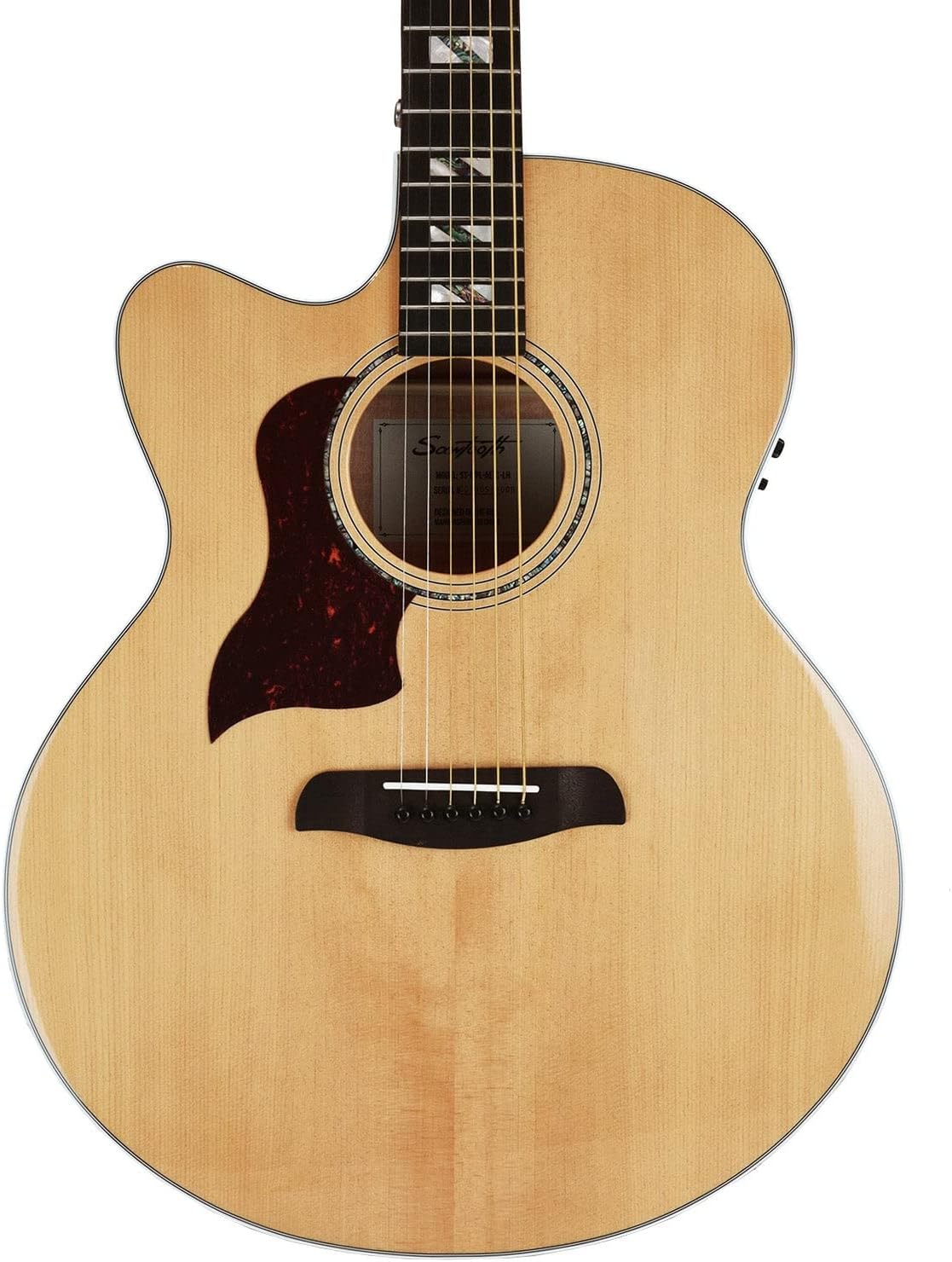 Sawtooth Maple Series Left-Handed Acoustic-Electric Cutaway Jumbo ...