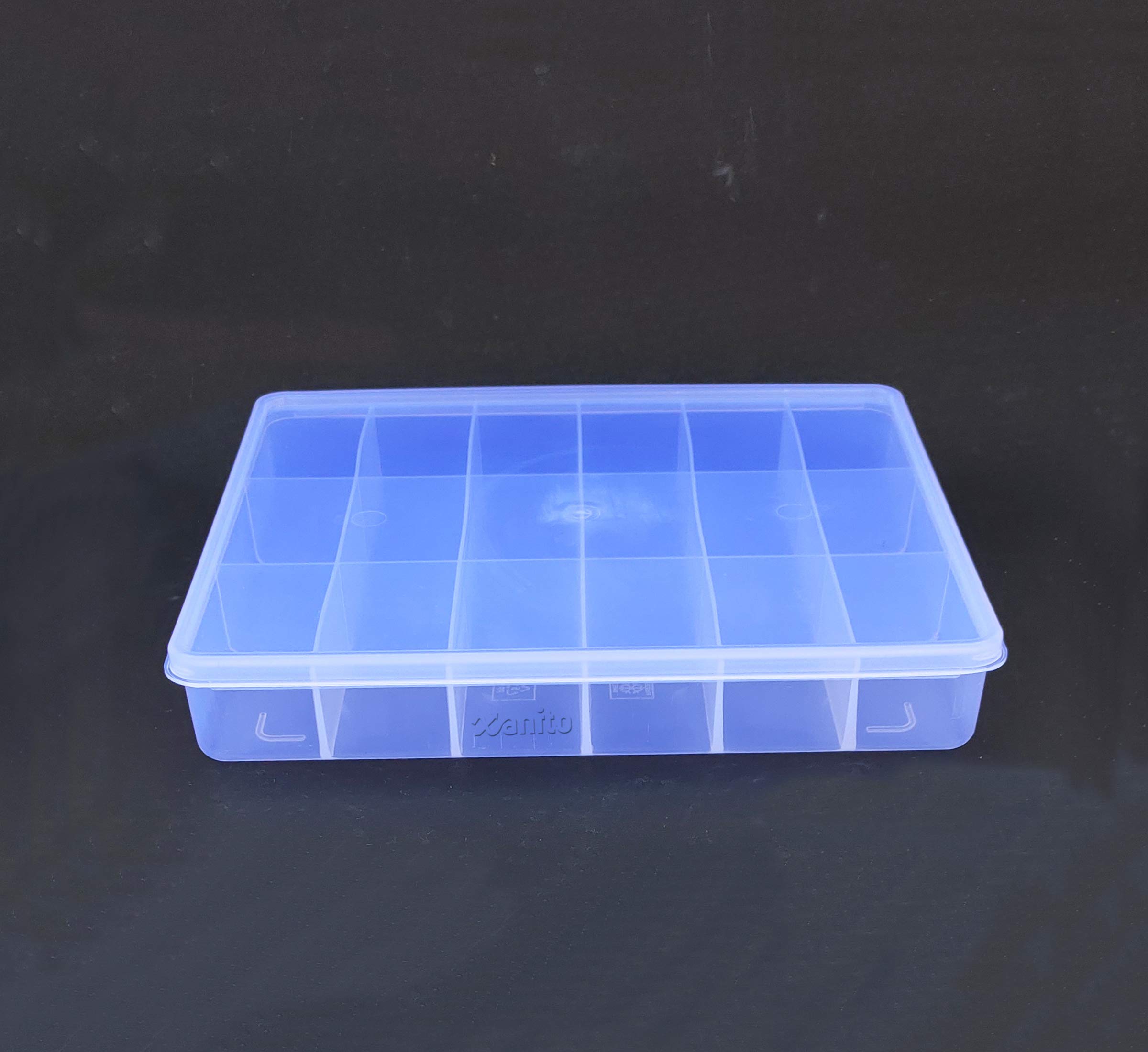 Buy Xanito Clear Plastic Grid Box/Plastic Storage Box/Jewellery Storage ...