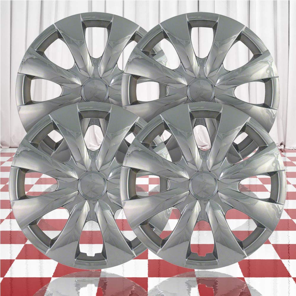 Amazon.com: Brighter Design Set of 4 15" Push-on Chrome Hubcaps for ...