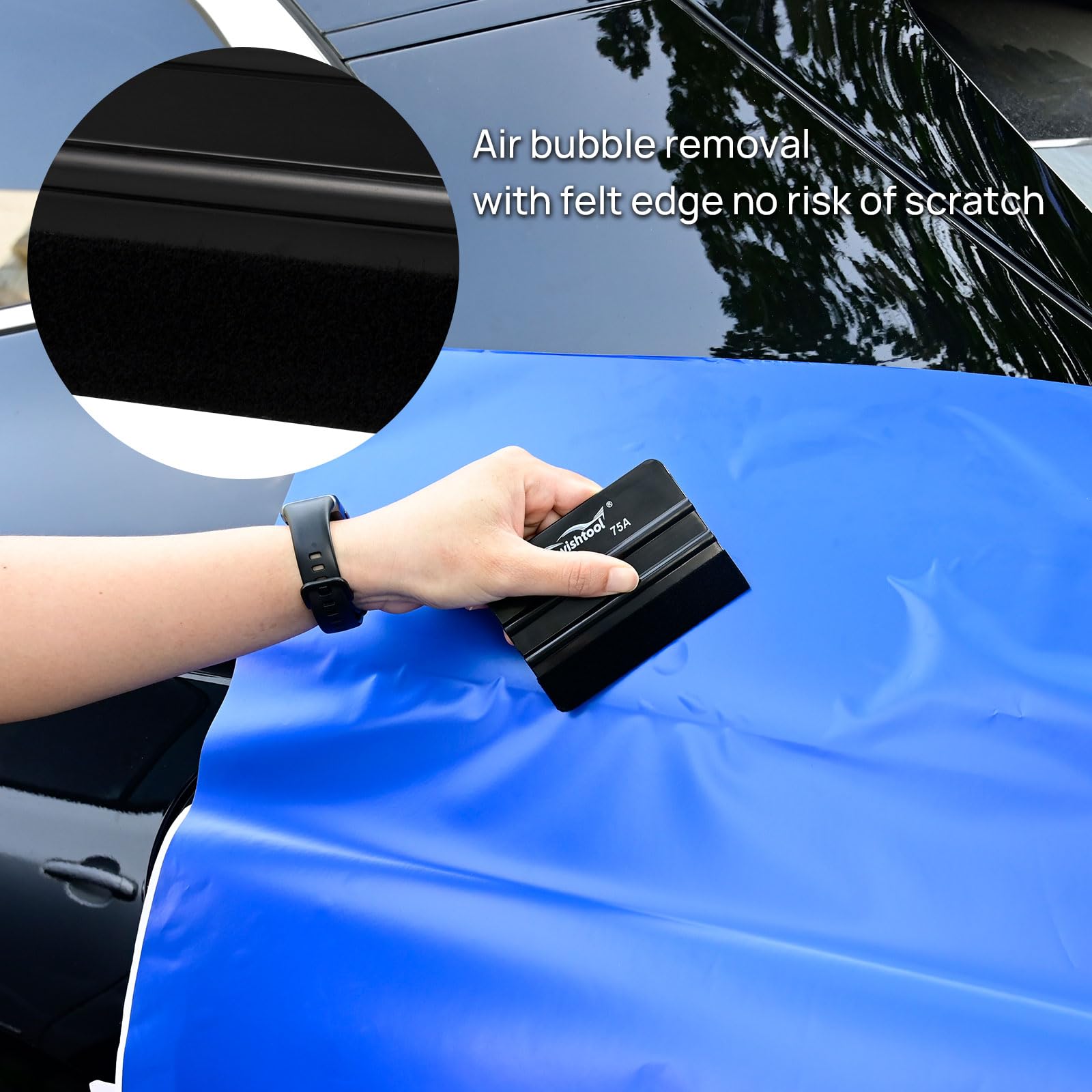 Snapklik.com : 4 Inch 75A Felt Squeegee For Vinyl, Car Wrapping ...