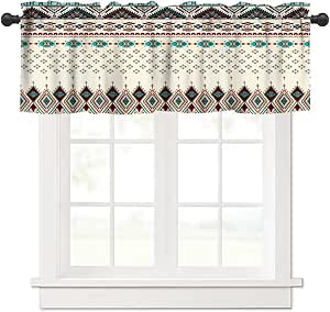 Amazon.com: SHElifestyle Geometric Aztec Ethnic Window Valance Curtain ...