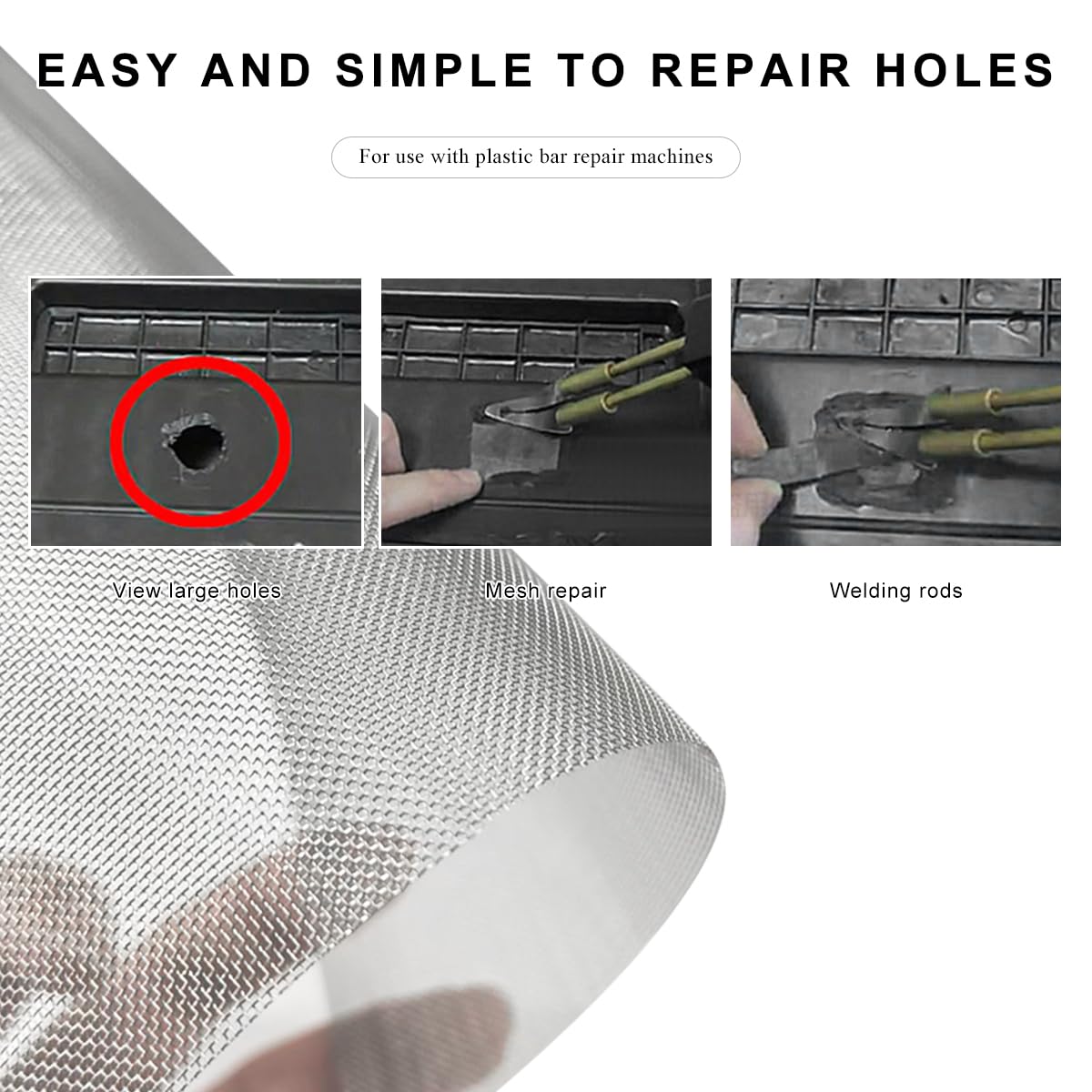 Snapklik.com : 5 PCS Plastic Welding Mesh, 5.9 X 7.9 Inch Reinforcing ...