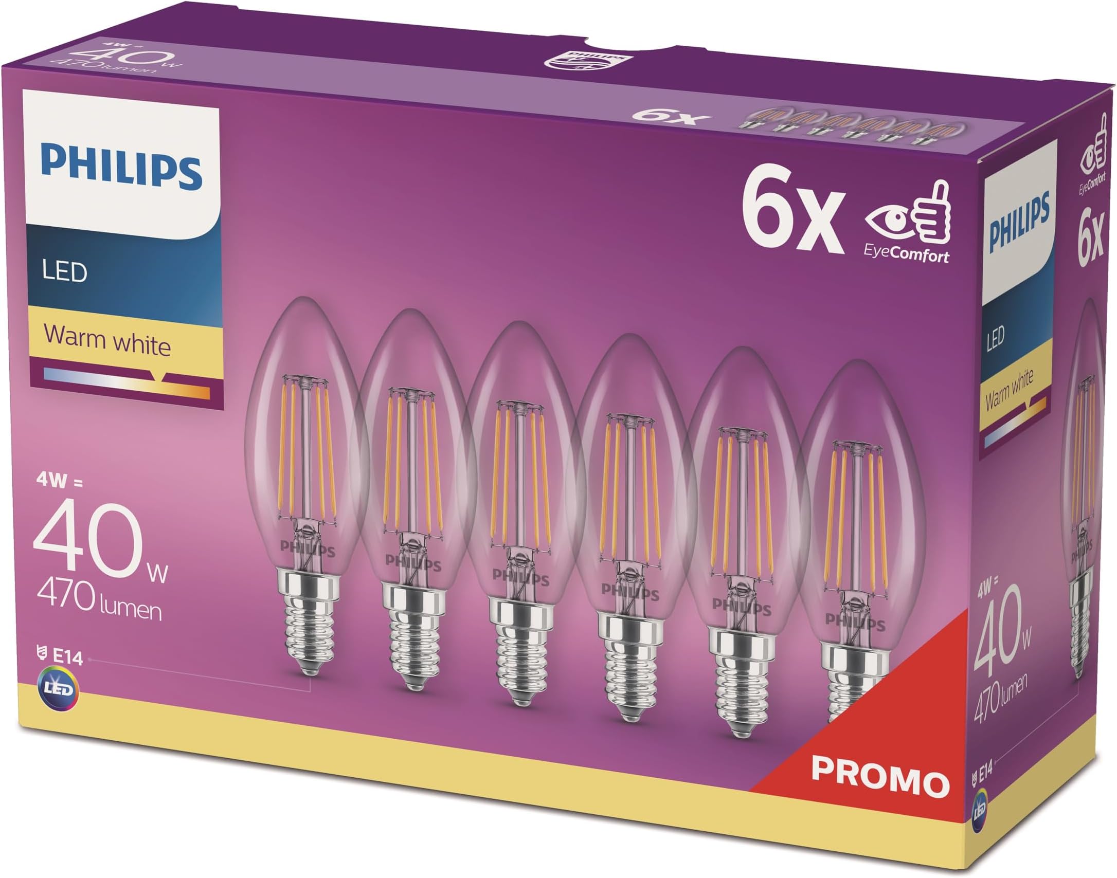 BELLALUX Lampe à LED, E14-base, optique mate ,Blanc froid (4000K), 470 ...