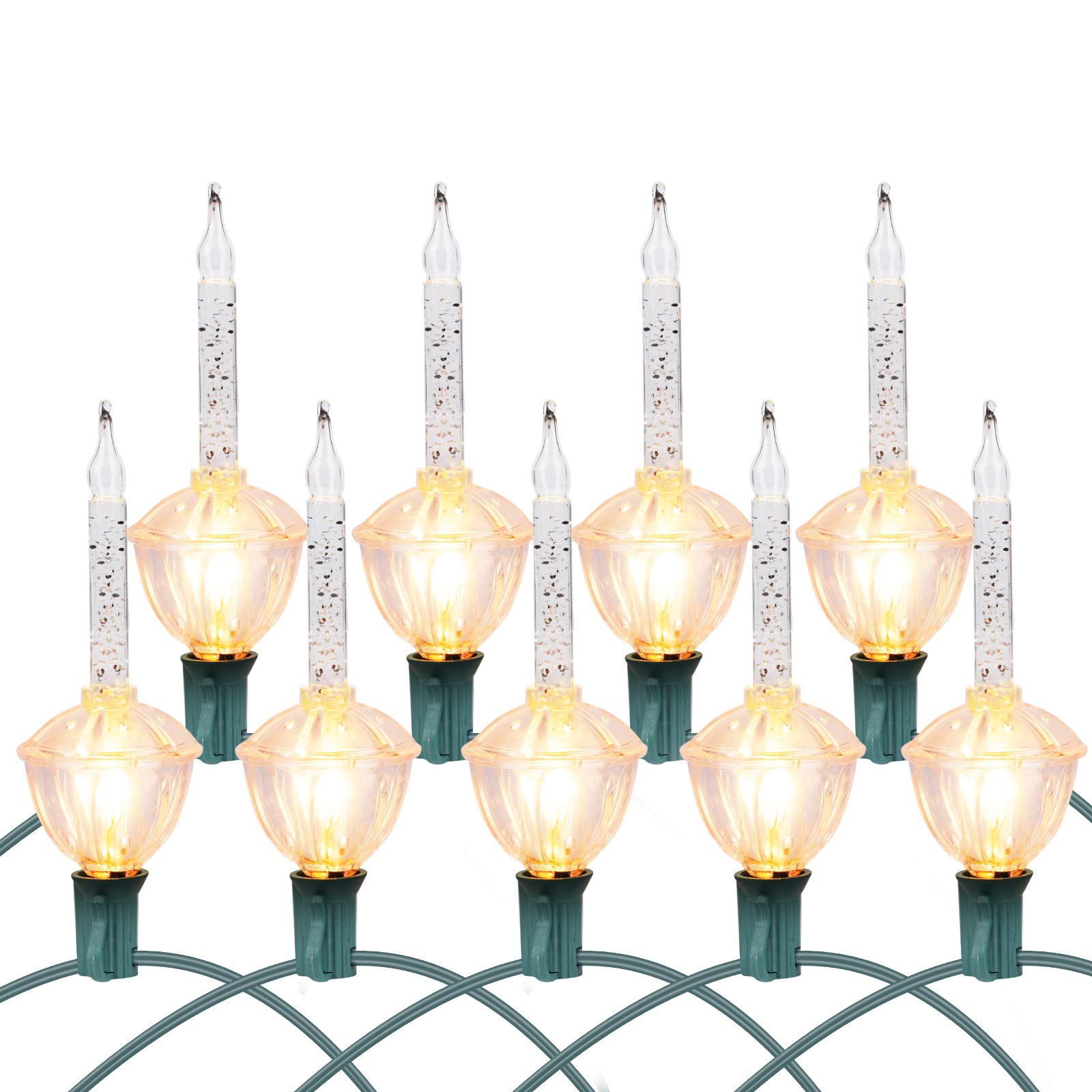 Amazon.com: Bubble String Lights, 2 Pcak 9 Counts Traditional Clear ...