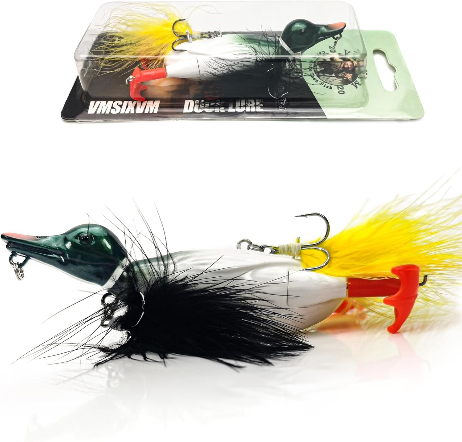 Amazon.com : VMSIXVM Topwater Duck Fishing Lures, Realistic Baby ...