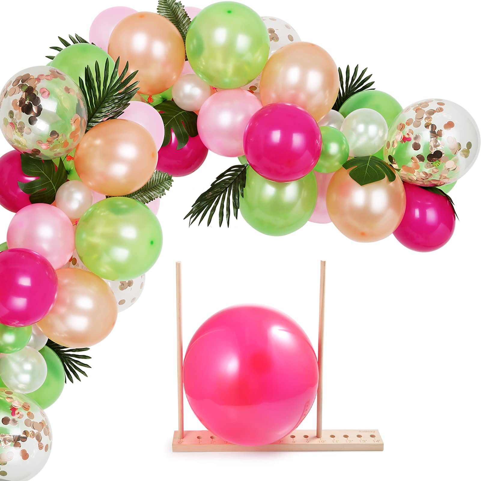 Snapklik.com : Auihiay 14 Sizes Adjustable Wood Balloon Sizer Ruler ...