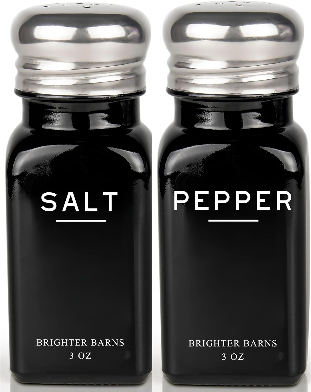 Amazon.com: Black Salt and Pepper Shakers Set by Brighter Barns ...