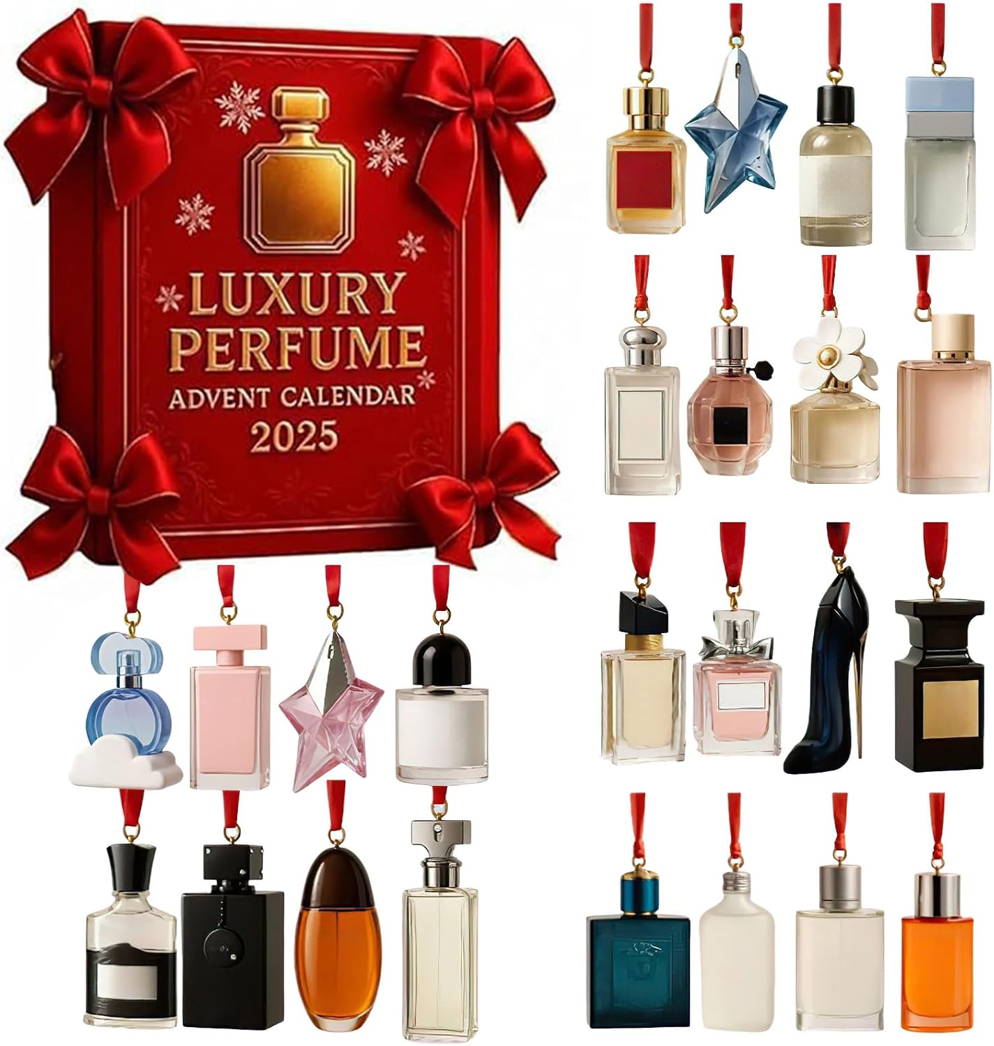 2025 Luxury 2D Perfume Advent Calendar, 24 Days Christmas Countdown ...