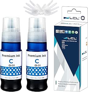Amazon.co.jp: LCL Canon用 キャノン用 GI-31 GI-31C (2パック シアン 70ML) 互換インクボトル 対応機種：G3360 G3370 G3390 ...
