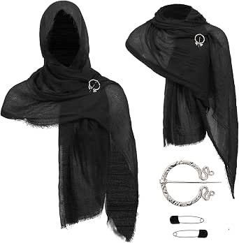 Post Apocalyptic Hooded Shawl Scarf Medieval Renaissance Cowl Cloak ...