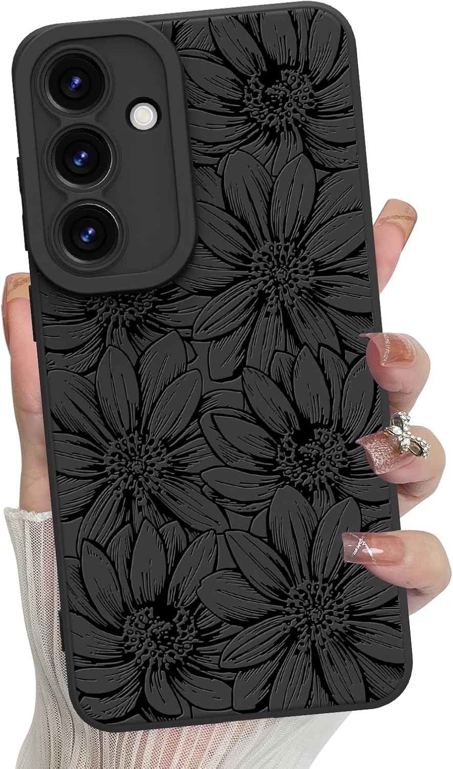 Amazon.com: MZELQ for Samsung Galaxy S25 Plus Case, Silicone Black ...