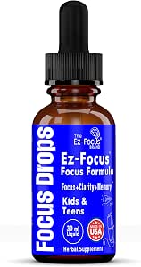 Amazon.com: Ez-Focus Kids Brain Focus Drops, Herbal Natural Liquid ...