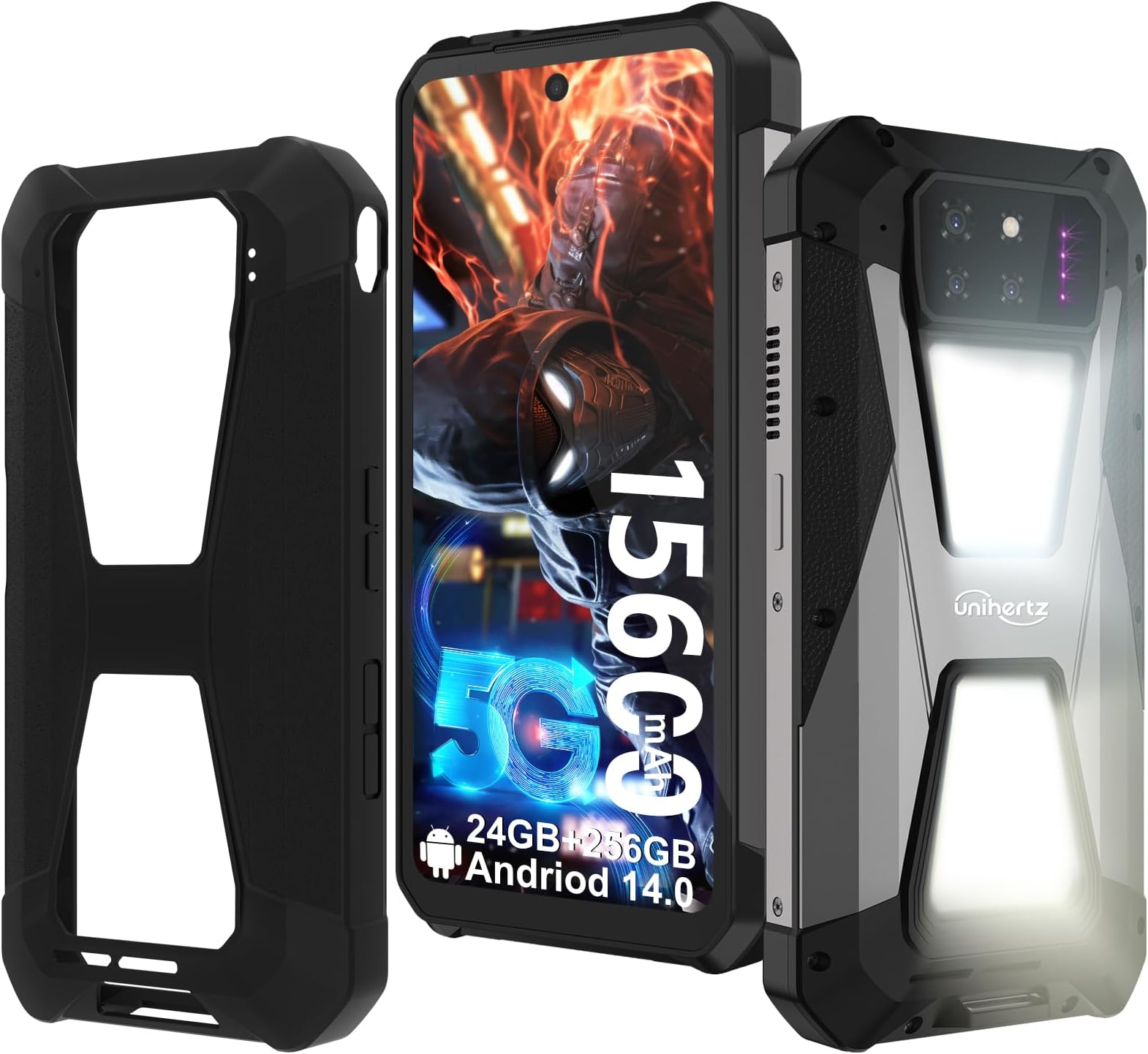 Unihertz Tank 3 Pro Téléphone 2024, 23800mAh 5G Telephone Portable ...