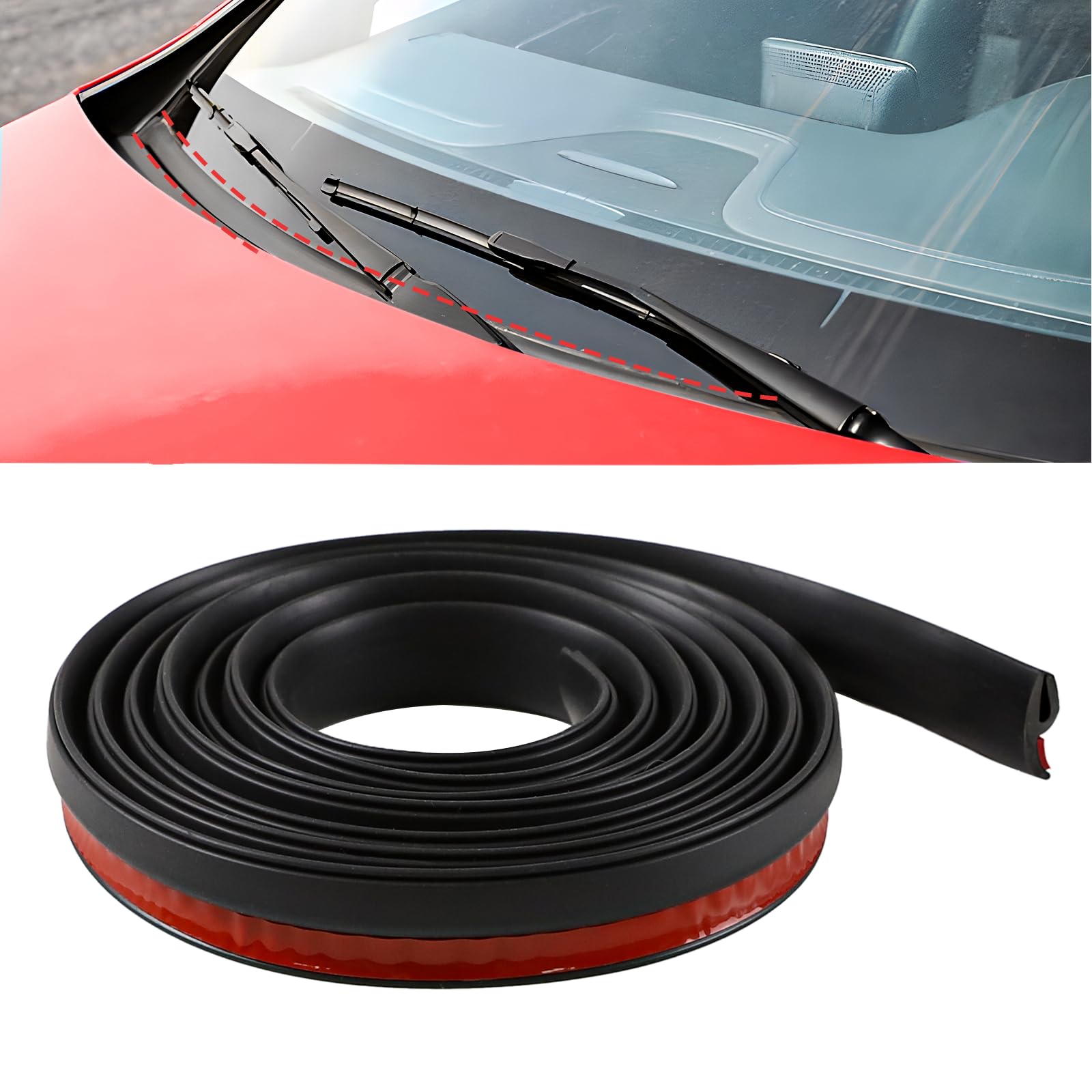 Snapklik.com : Car Front Windshield Rubber Seal Strip, 2M/6.5FT Car ...