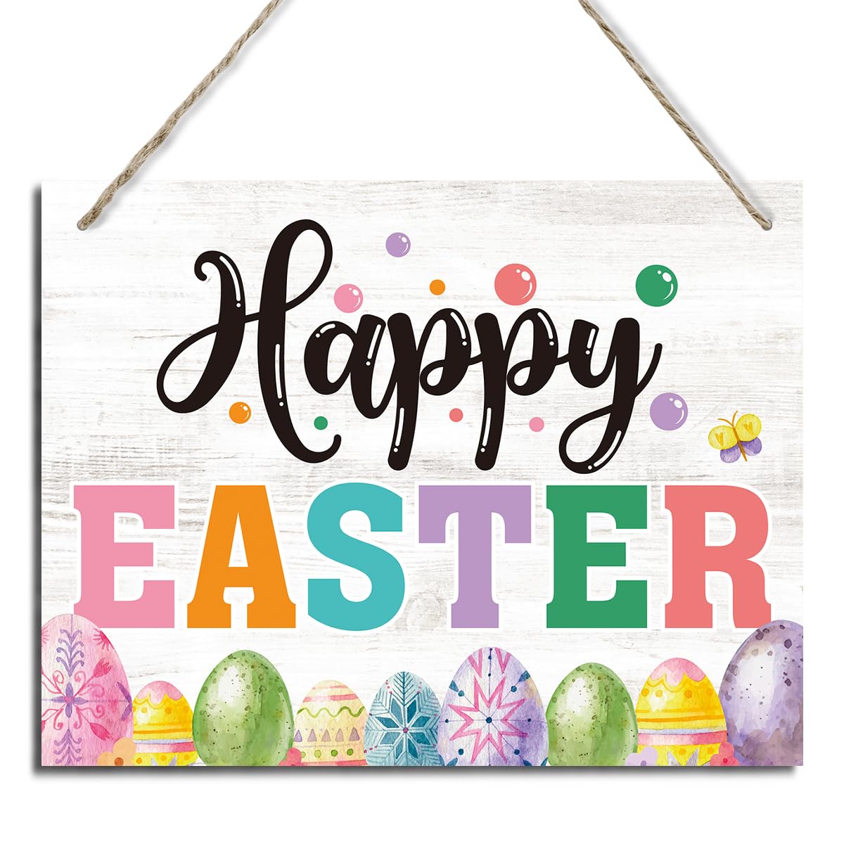Amazon.com: Happy Easter Signs Decor, Easter Wall Decor, Decorative ...