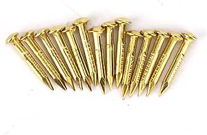 Copper Nails Round Head + Panel Pins 100Pcs + Furniture Hardware ...