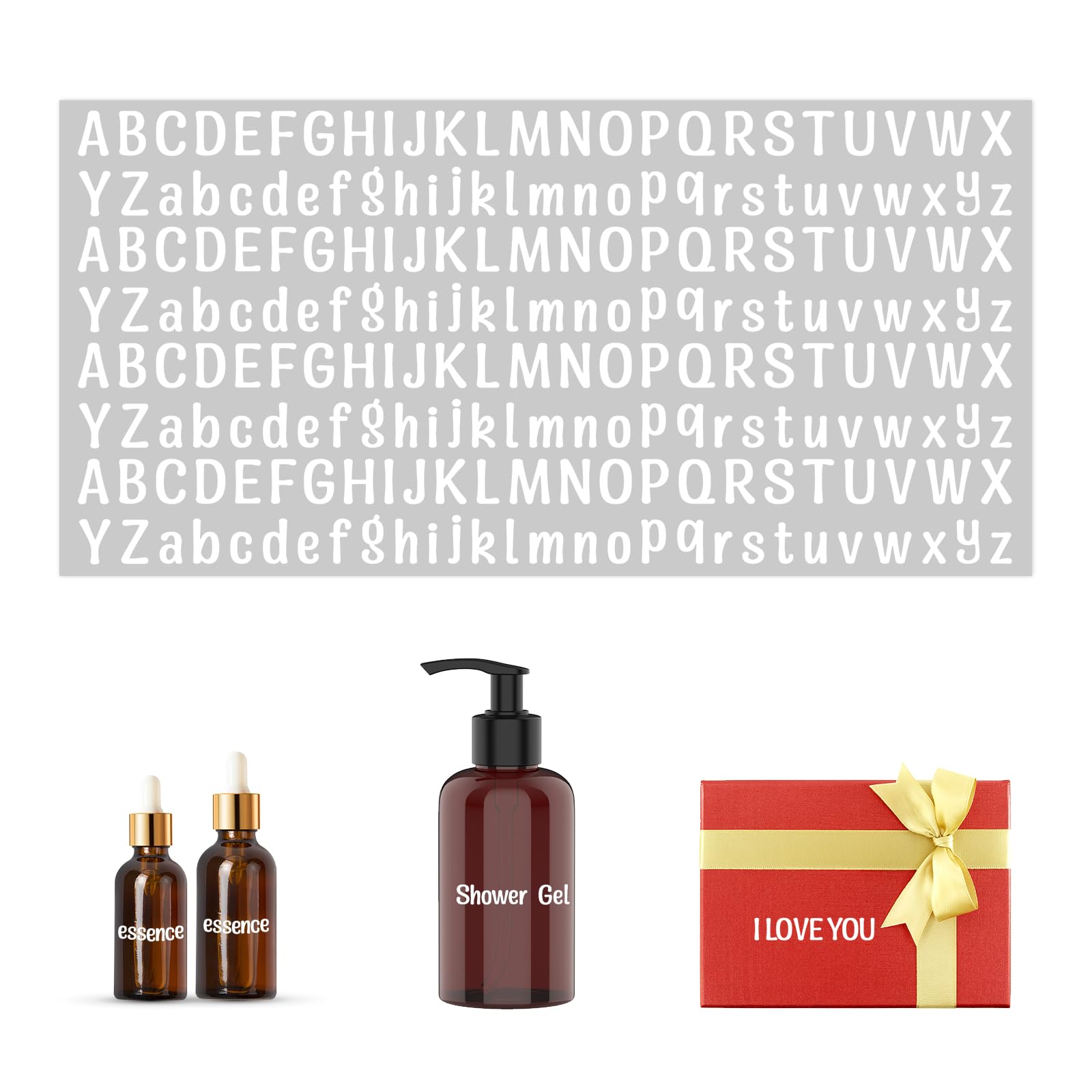 Amazon.com: MOSA BEAR 10 Sheet Small Letter Stickers, Self Adhesive ...