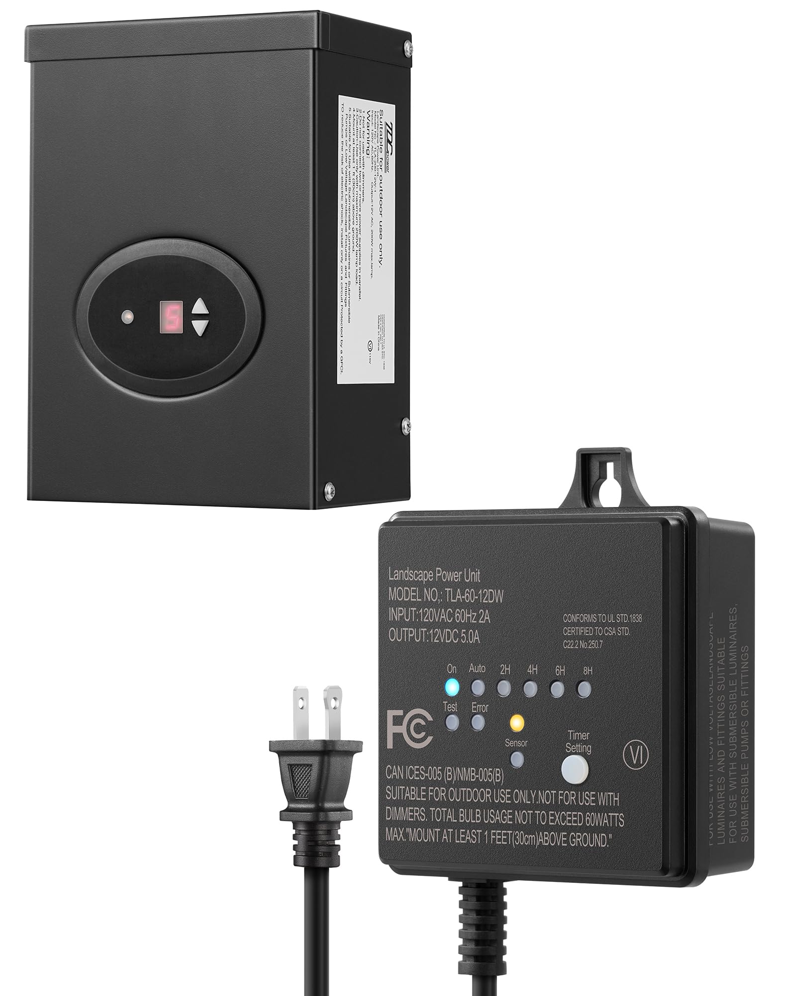 DEWENWILS Low Voltage Landscape Transformer, Outdoor Transformer with ...