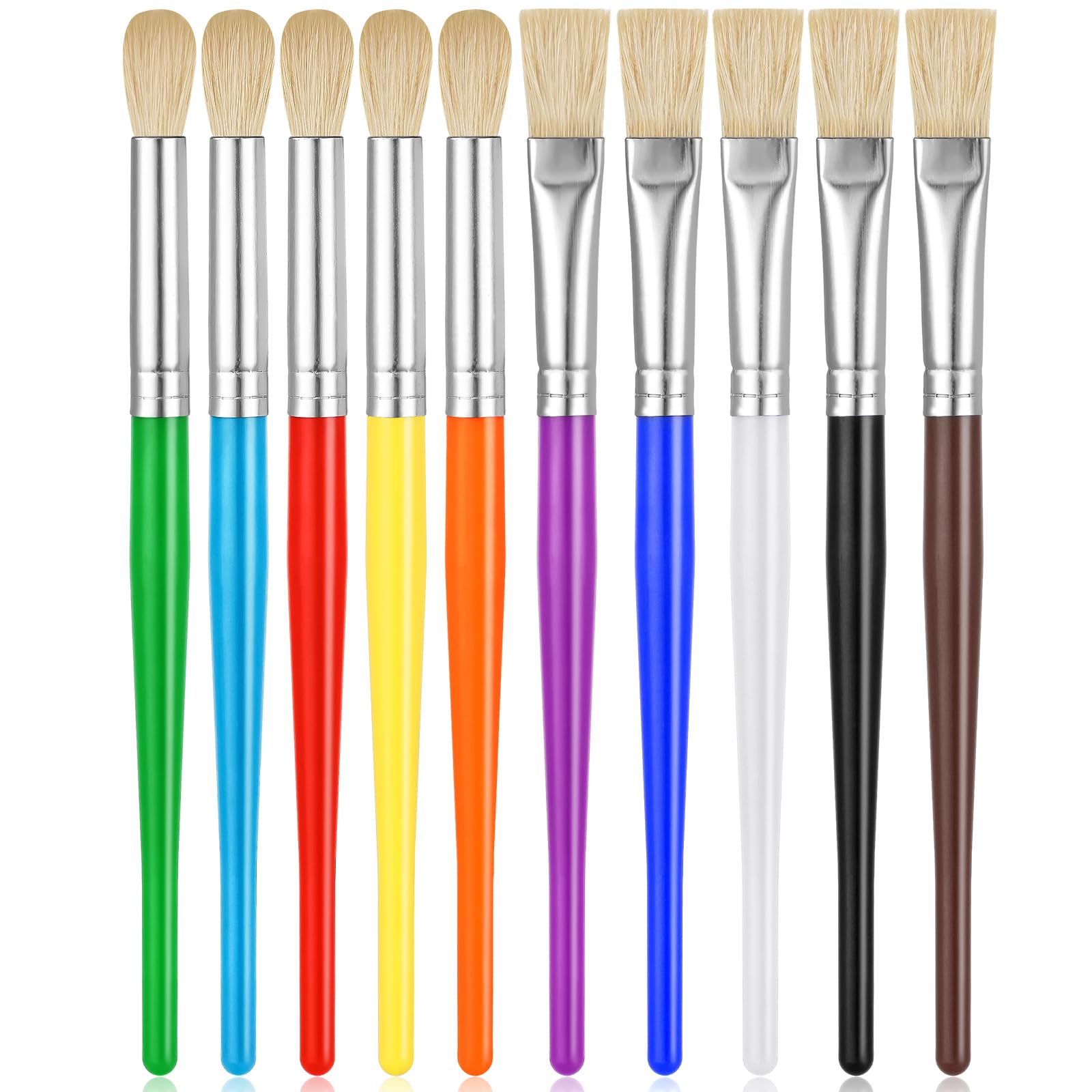 Amazon.com: YGAOHF Kids Paint Brushes Bulk, Paint Brushes for Kids, 10 ...
