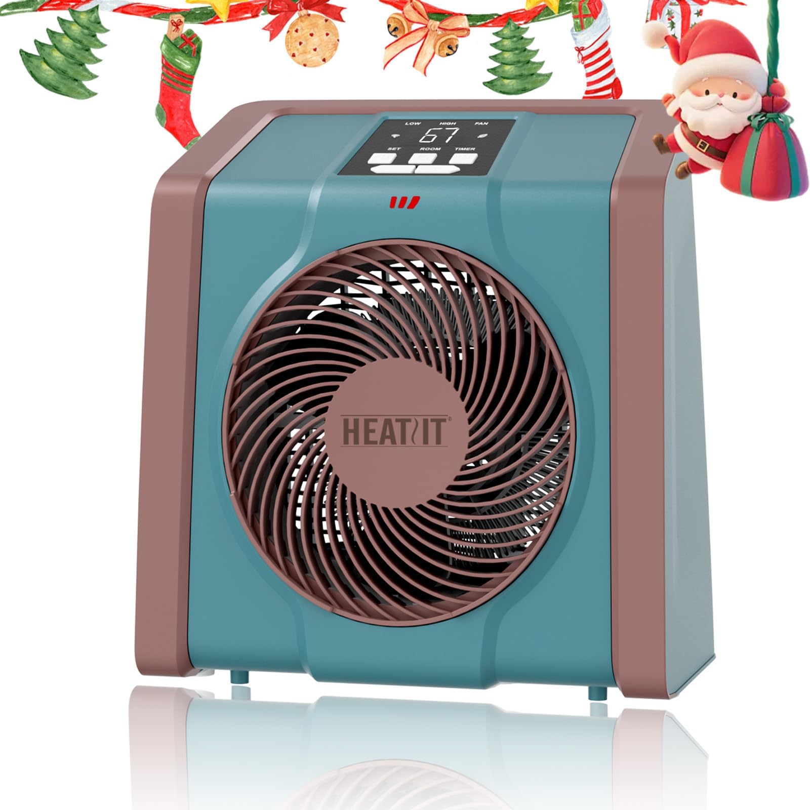Amazon.com: Optimus H-1418 Retro Design Oscillating Fan Heater : Home ...
