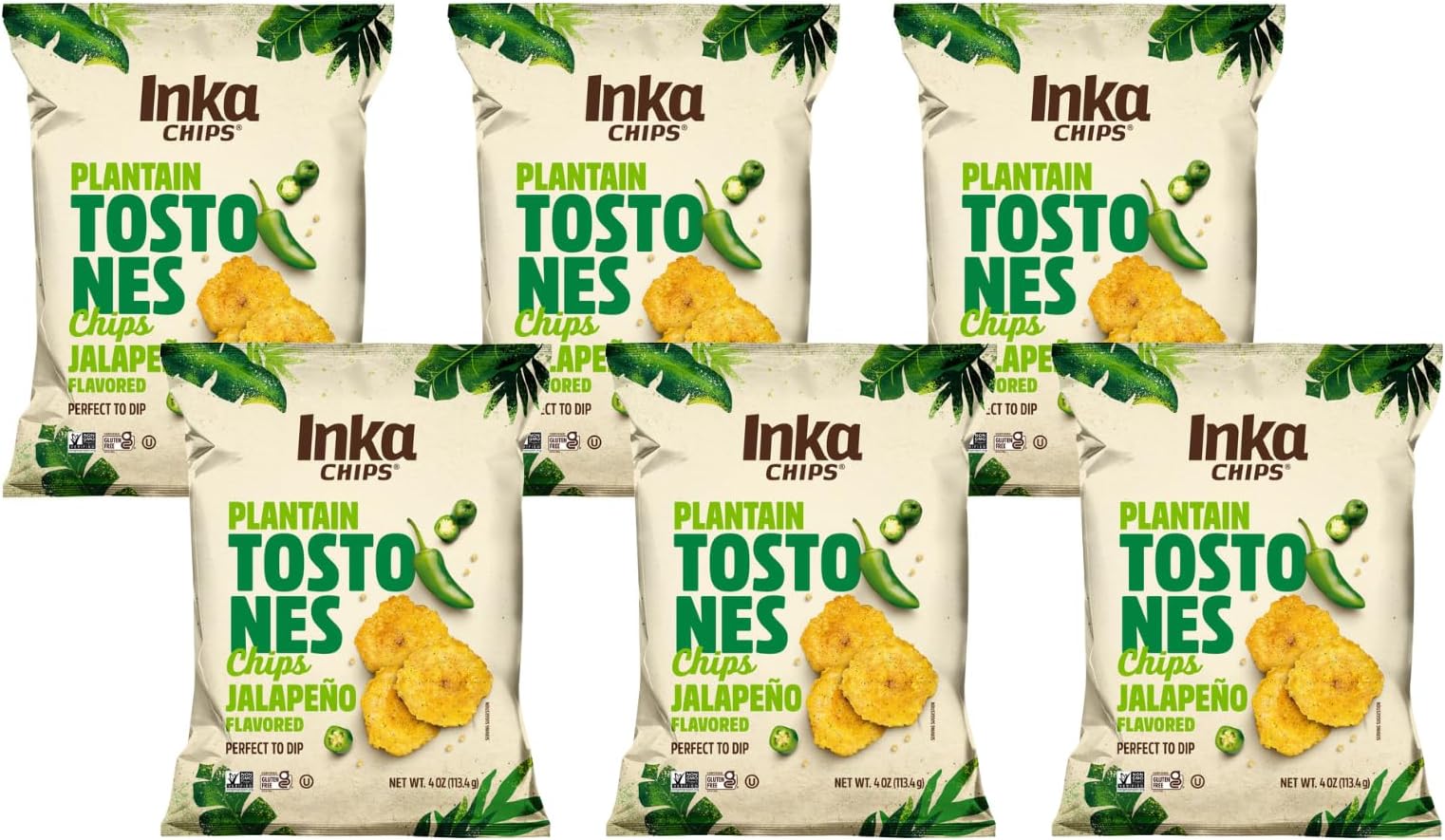 Amazon.com: Inka Jalapeño Flavored Tostones Chips, Gluten Free, Non GMO ...